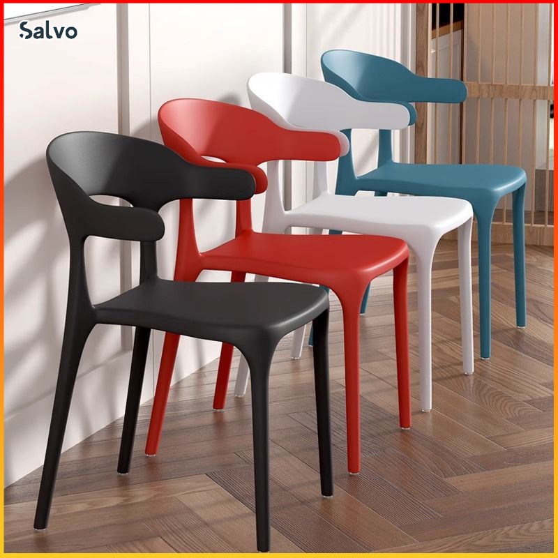 Salvo Plastic Chair Dining Chair With PP Material Stackable Kerusi ...