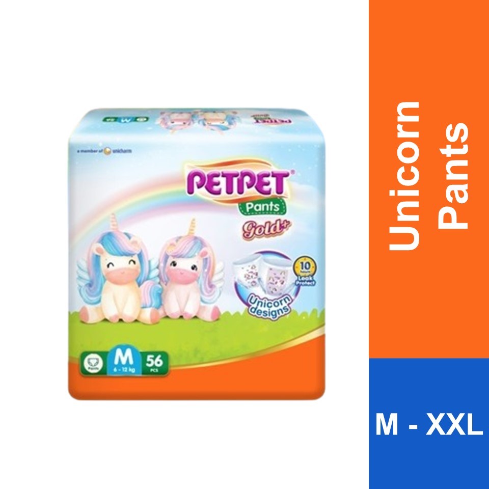 PETPET Pants Gold+ Super Jumbo Pack - M56/L46/XL38/XXL32 (1 Pack ...