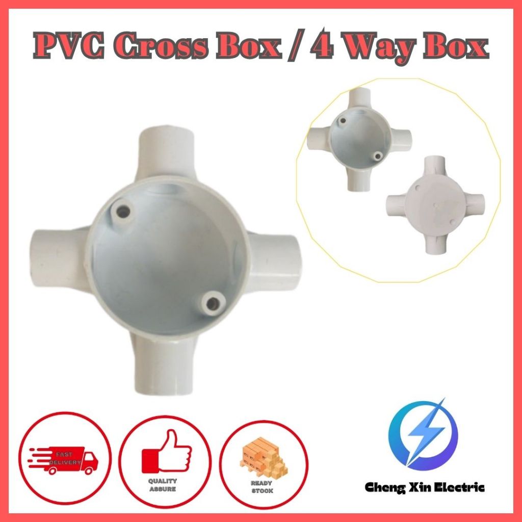 PVC Conduit Pipe Fitting Accessories 20mm 25mm 1 2 3 4 Way Box Tee ...