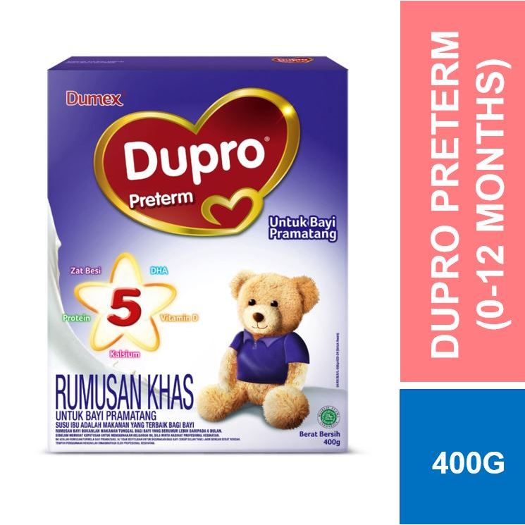 Dumex Dupro Preterm Tailored Nutrition Milk Formula 0-12 months (400g ...