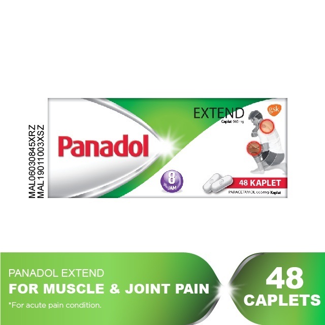 [1PACK] PANADOL EXTEND FOR MUSCLE AND JOINT PAIN RELIEF 48CAPLETS ...