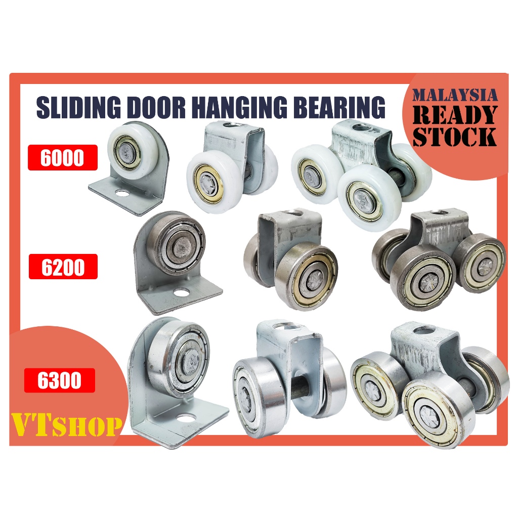 VTSHOP6889 Sliding Door Hanging Grill Door Bearing 6000 Nylon / 6200 / ...