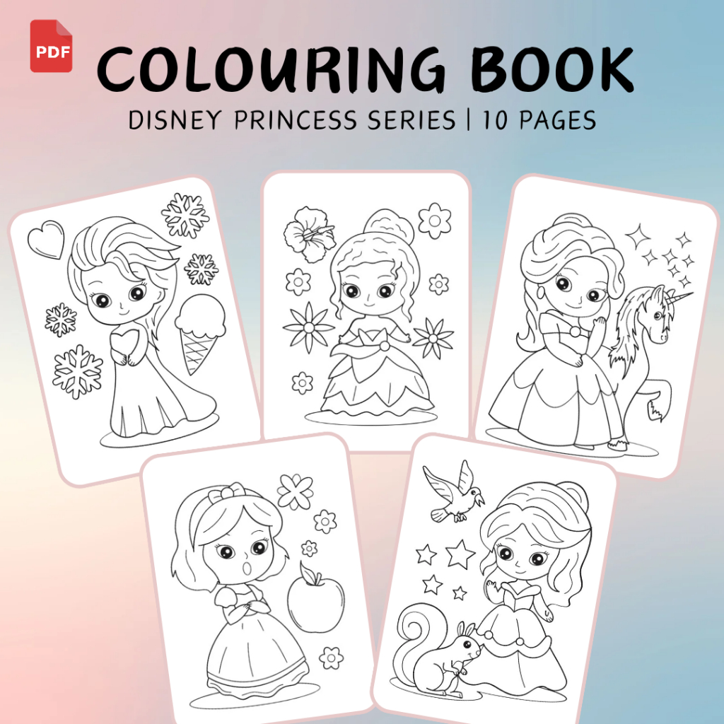 Colouring Book Disney Princess Series - PDF | Shopee Malaysia