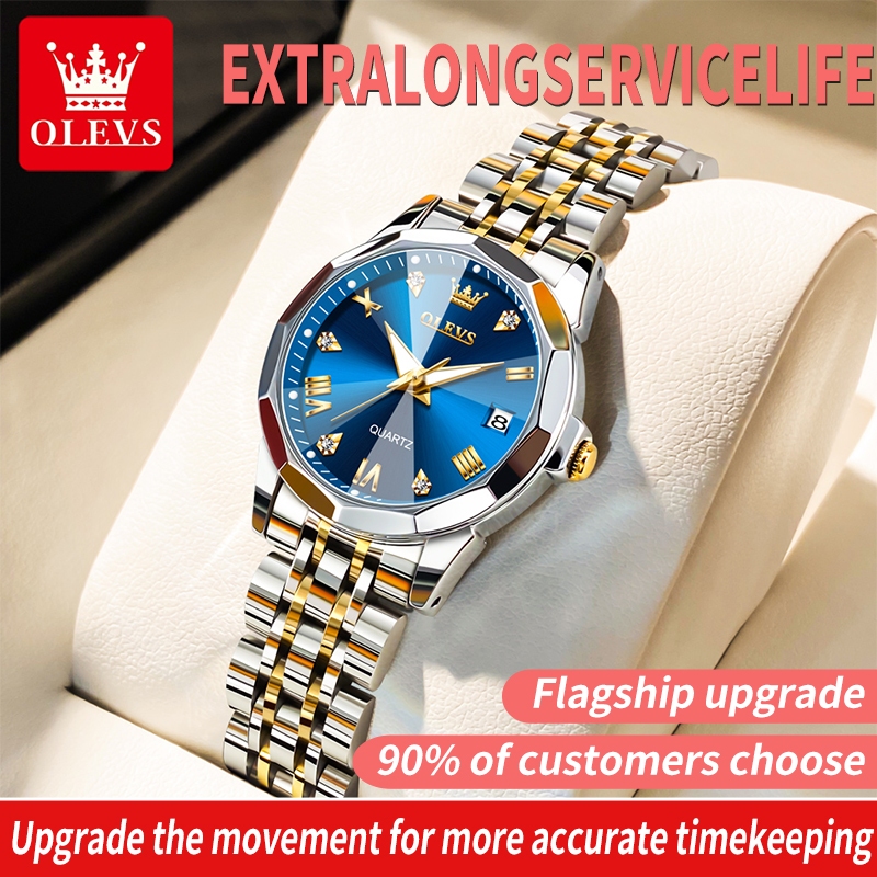 OLEVS Jam Tangan Perempuan Original 100% Wanita Watch Women Minimalist ...