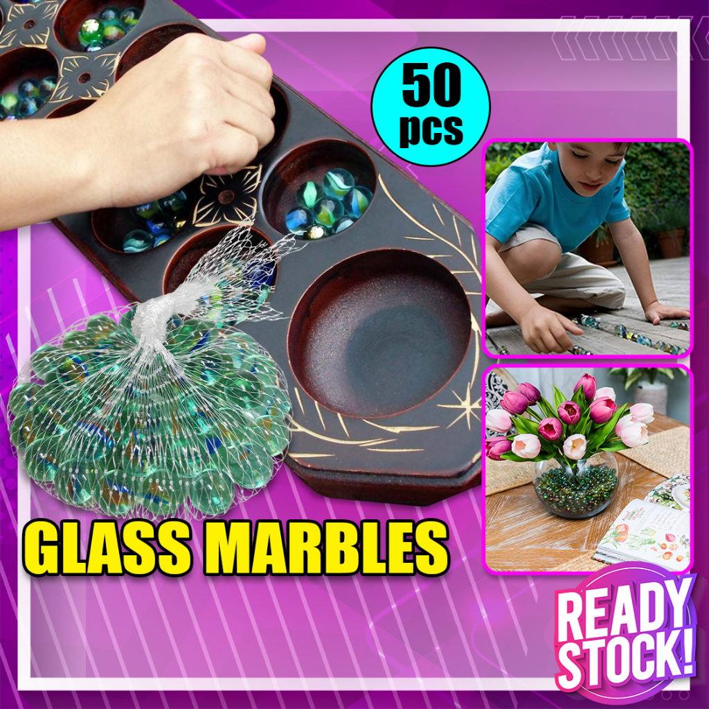 Glass Marbles 15MM Guli Cangkak 50pcs Guli Kaca Aquarium Decoration ...