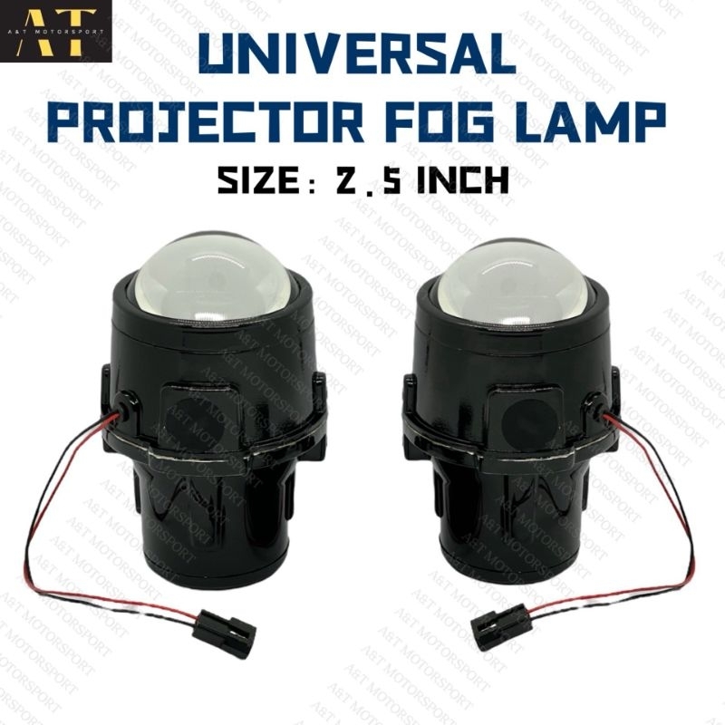 🇲🇾Ready Stock🇲🇾 Universal 2.5 Inch HI/LOW Beam Projector Lens Blue Fog ...