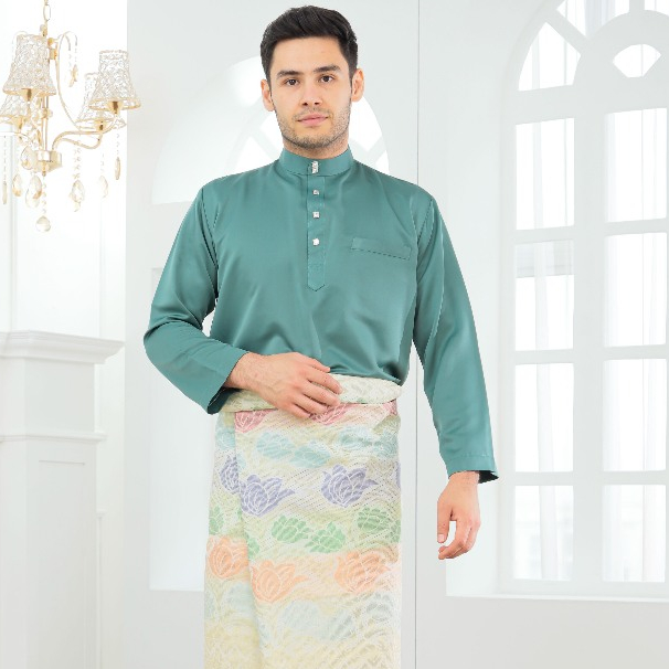 Baju Melayu Lelaki Dusty Smokey Green Baju Raya 2024 Murah Lilac Purple ...