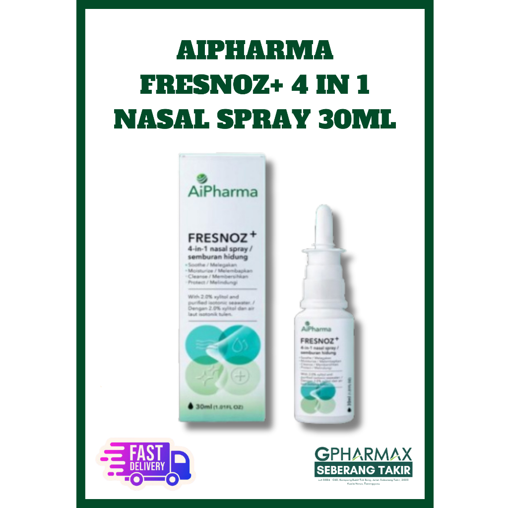 Aipharma Fresnoz+ 4 In 1 Nasal Spray Semburan Hidung 30ml | Shopee Malaysia