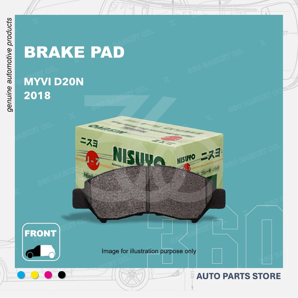 BRAKE PAD PERODUA NEW MYVI D20N 2018 GEN3 (BREK PAD SET) DAIHATSU 04465 ...