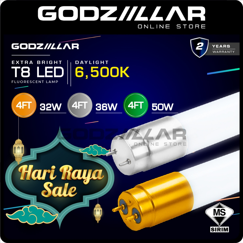(Sirim) T8 LED Light Tube 50W 36W 32W Extra Bright Wall Ceiling ...