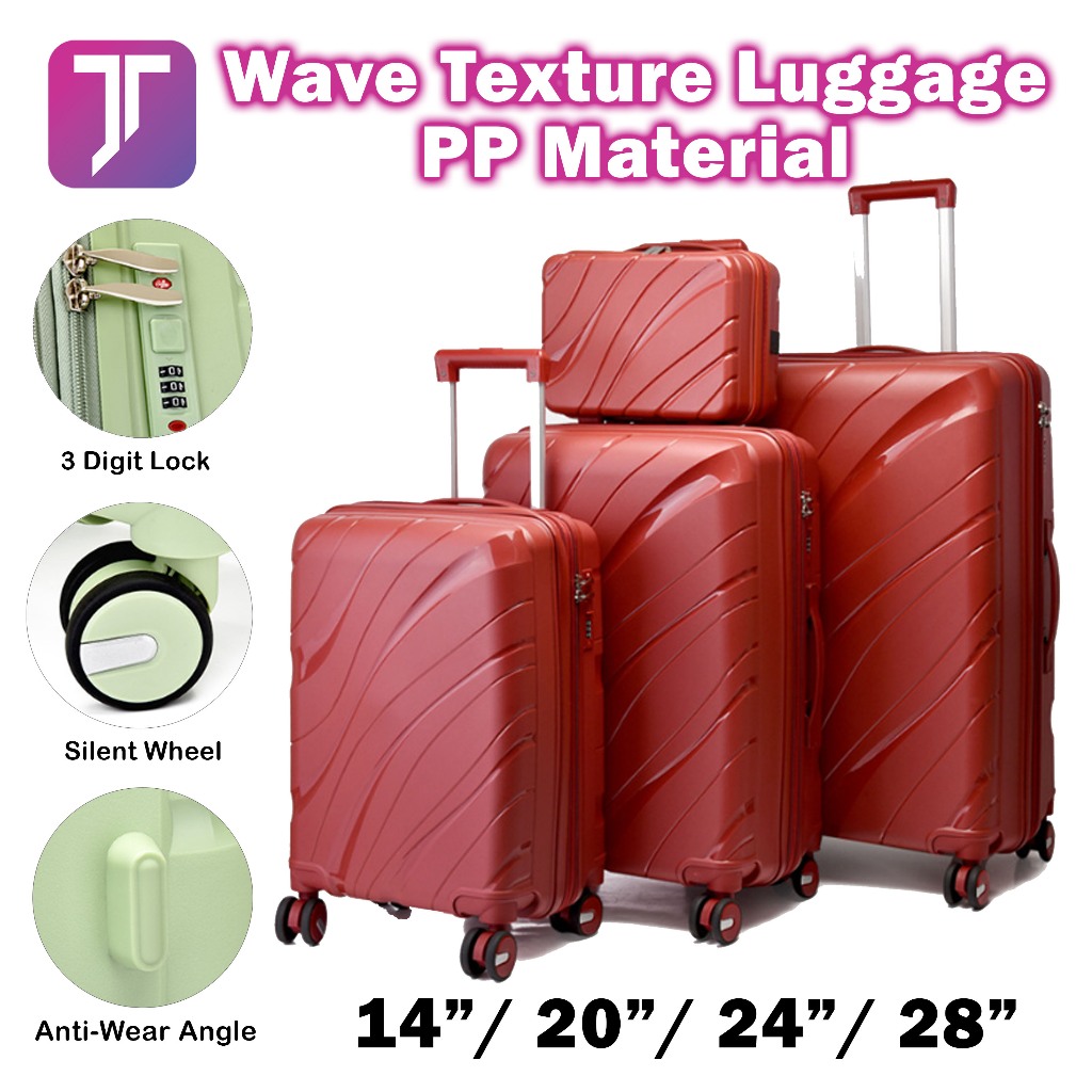 Wave Texture 100% PP Material Luggage 14“/20”/24“/28” Cabin/Cargo size ...