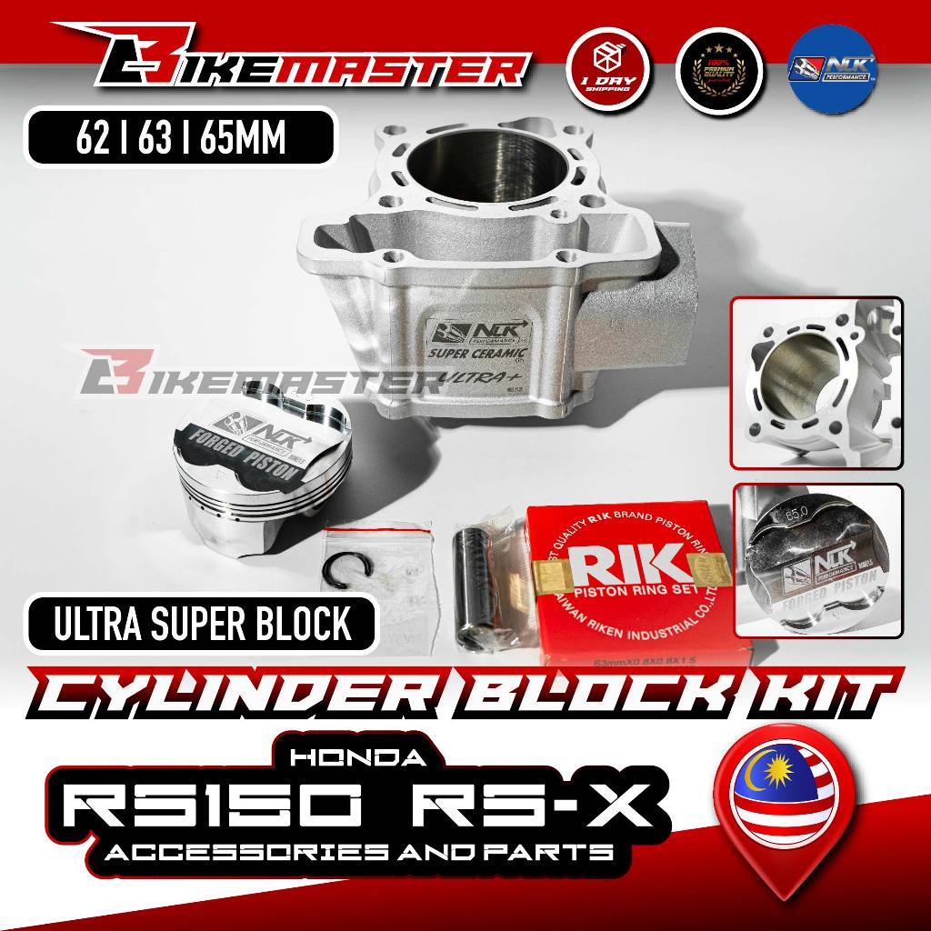 RS RSX Super Ceramic Block Kit With Piston ( 62MM / 63MM / 65MM ) Ultra Super Block NLK ...