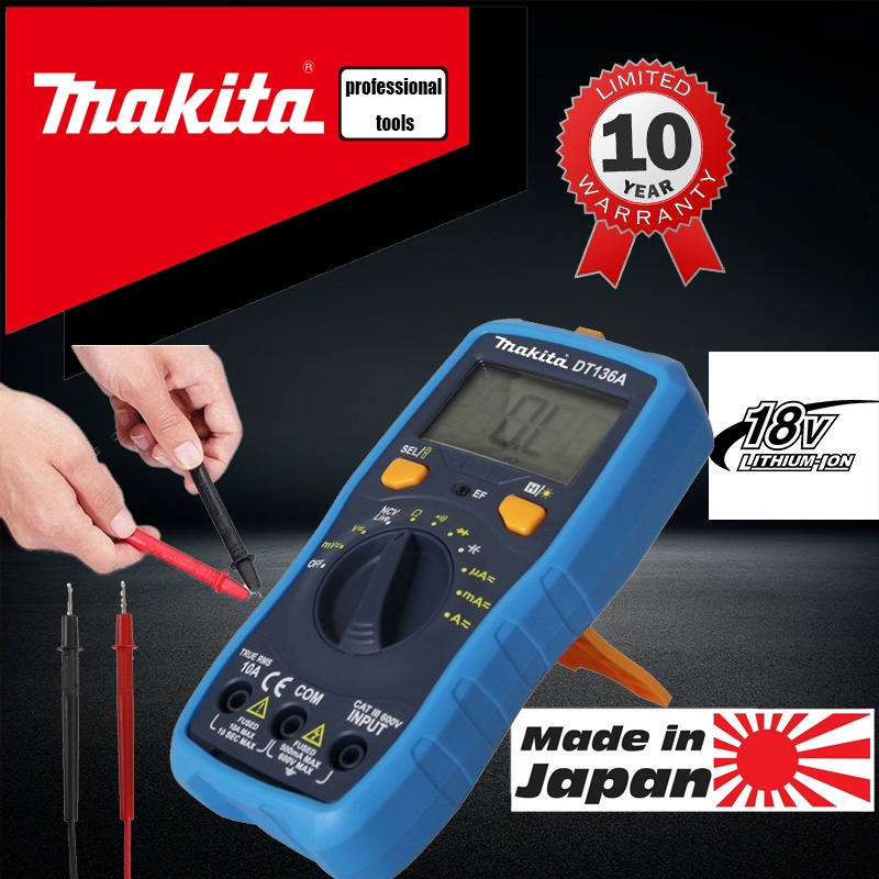 Original Makita 2000 Counts Total Digital Multimeter True RMS Multi ...