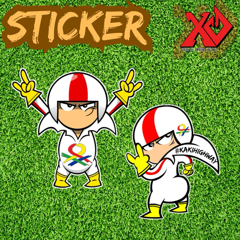 Sticker Kick Buttowski X Pangkah Benetton +waterproof +motorsikal ...