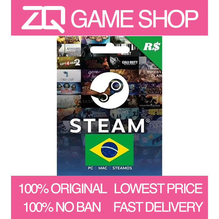[BR] Steam Wallet Brazil Games Gift Card Code BRL PC Handheld [Instant ...