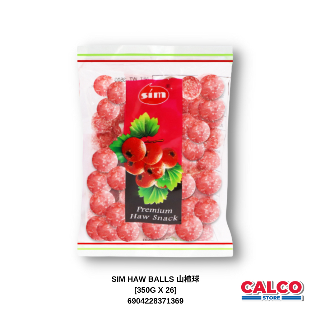 350g Sim Brand Premium Haw Ball Snack Snek Bola Haw Premium 优质山楂球零食 ...