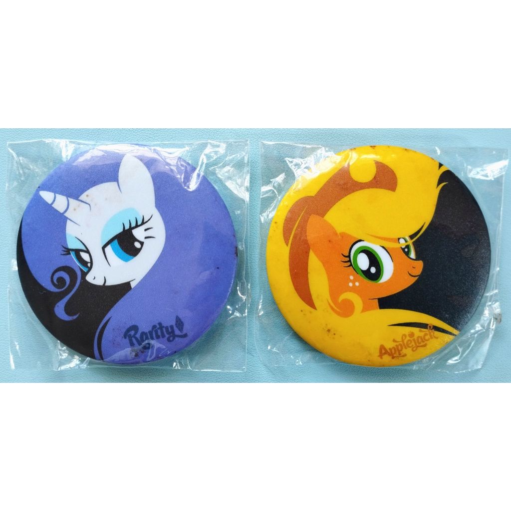 My Little Pony Friendship is Magic Badges - Applejack & Rarity | Shopee ...
