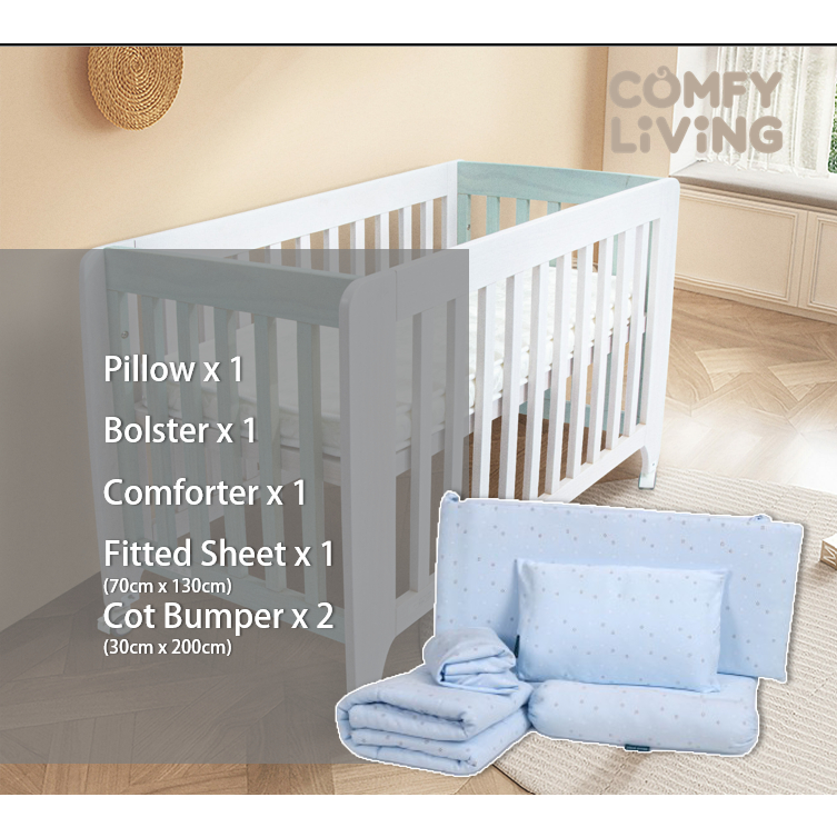 Comfy Baby/Comfy Living Baby Cot 6in1 Bedding Set | Shopee Malaysia
