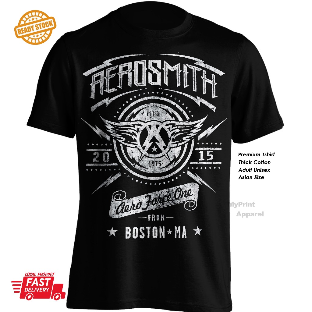 Aerosmith Aero Force One Rock Band Tshirt cotton | Shopee Malaysia