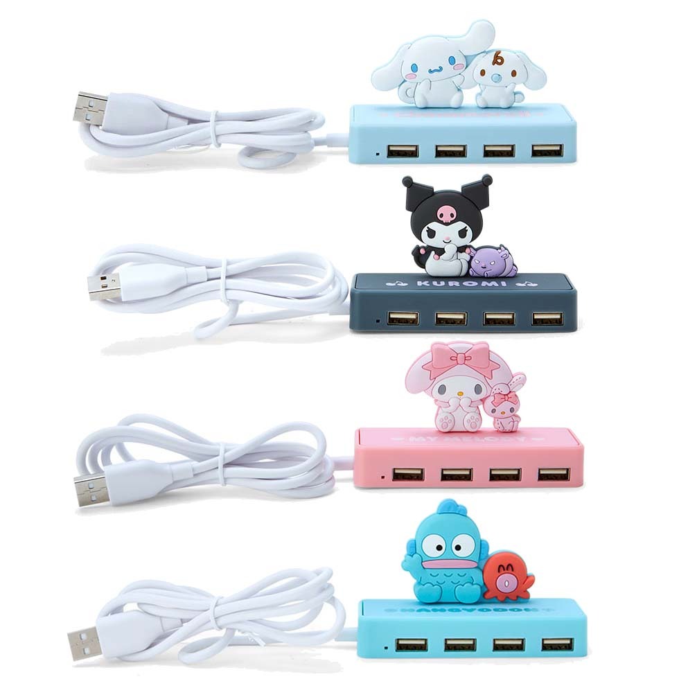 Japan Sanrio Kuromi / Hangyodon / Cinnamoroll / My Melody USB 2.0 Hub ...