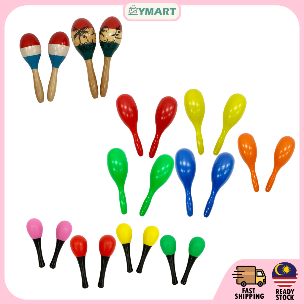 Maracas Wooden/Plastic (1 Pair) for Kids/Students | Musical Instruments ...