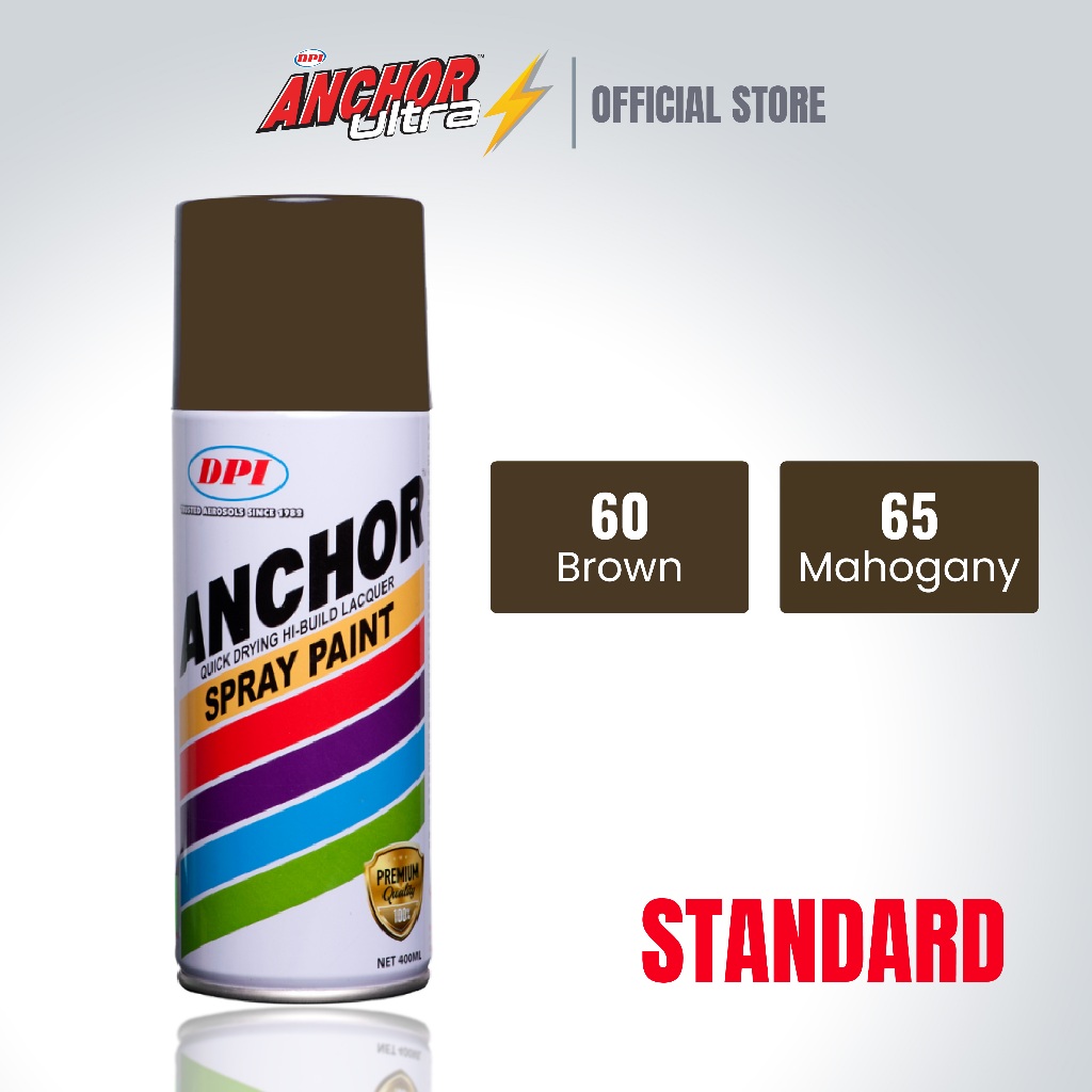 DPI Anchor Standard Brown Color / 400ml Spray Paint / #60 Brown #65 ...