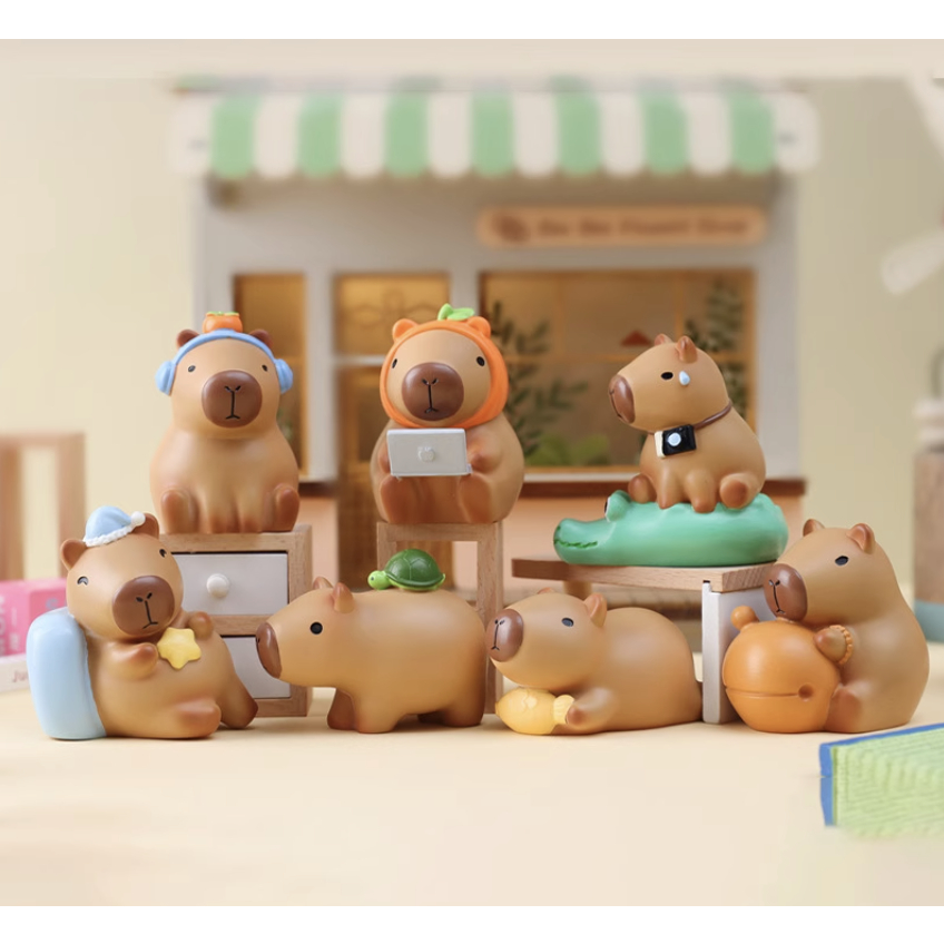 Cute Cartoon Capybara Figure Blind Box Gift Toys 卡皮巴拉可爱卡通水豚造型盲盒礼物摆件玩具 ...