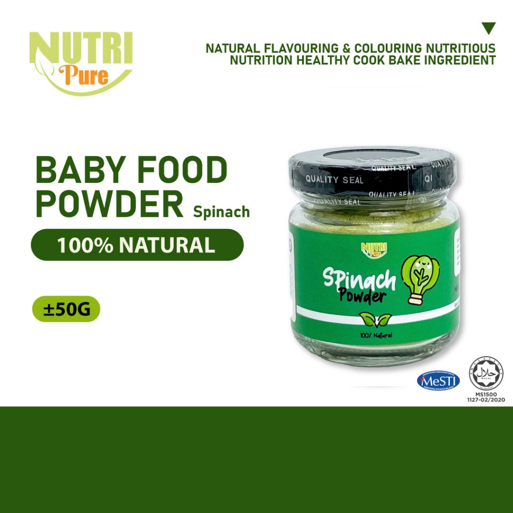 Nutri Pure Baby Food Powder - Spinach 50g | Serbuk Makanan Bayi ...