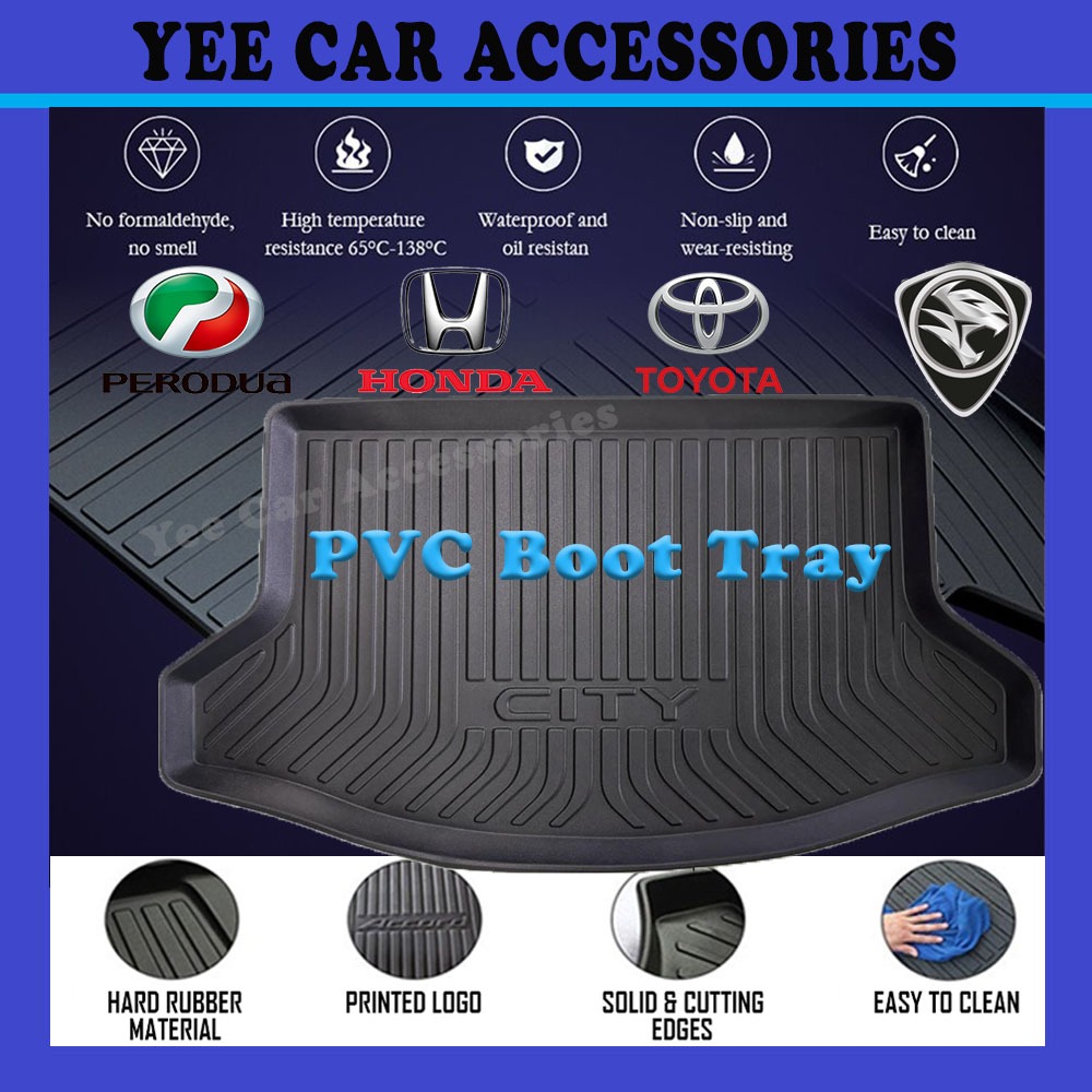 High Quality PVC Car Rear Trunk Cargo Boot Tray City Civic Jazz CRV HRV ...
