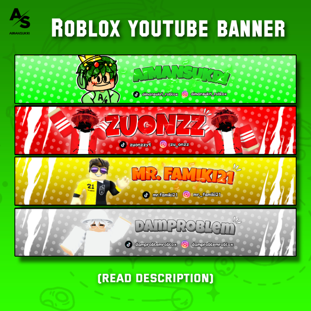 R-o-b-l-o-x Banner For YT (Read Description) | Shopee Malaysia
