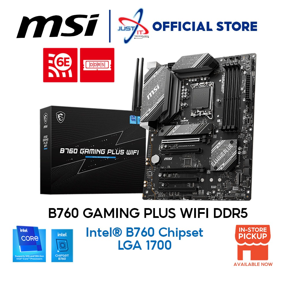 MSI B760 GAMING PLUS WIFI DDR5 / D5 LGA1700 GAMING MOTHERBOARD COMBO I5 ...