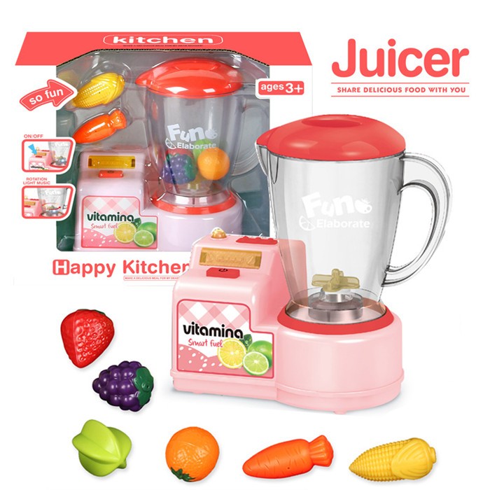 5542-2 Kids Toys Pretend Play Set Kitchen Juicer Set Blender Fruits ...