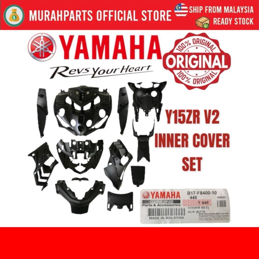 (11PCS) 100% ORIGINAL YAMAHA Y15 Y15Z Y15ZR V2 NON COLOUR PARTS INNER SET INNER COVER SET ...