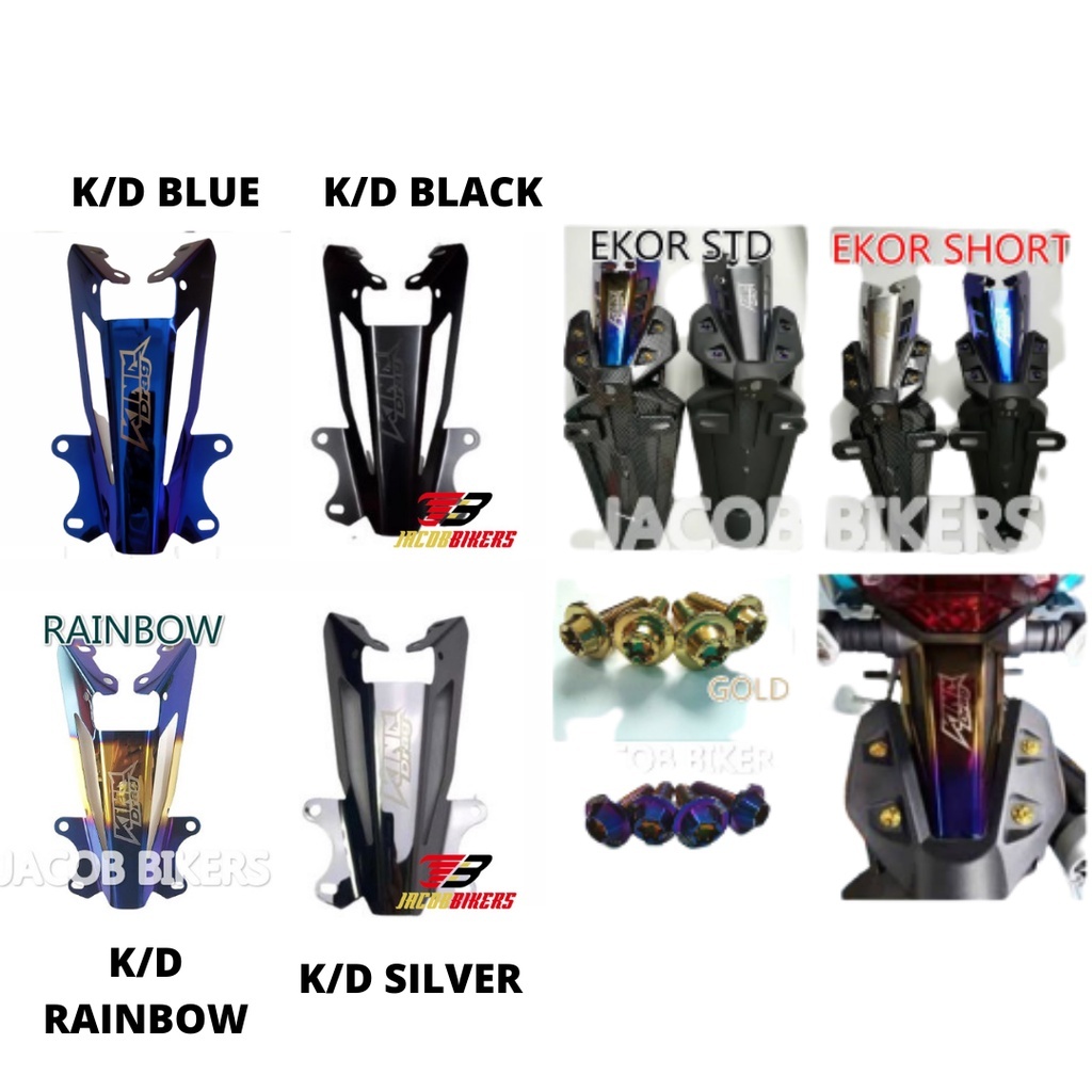 YAMAHA STAINLES STEEL Y15ZR Y15 EXCITER EKOR REAR FENDER WITH BRACKET ...
