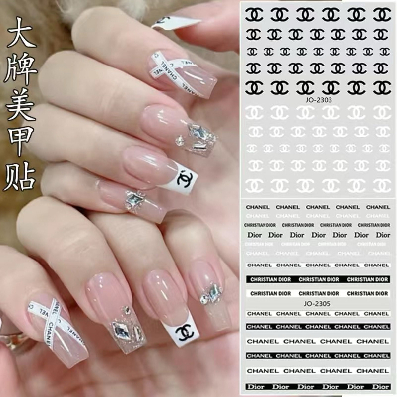 Stickers Manicure Stickers Manicure CHANEL LOGO DIOR CHIRSTIAN DIOR ...