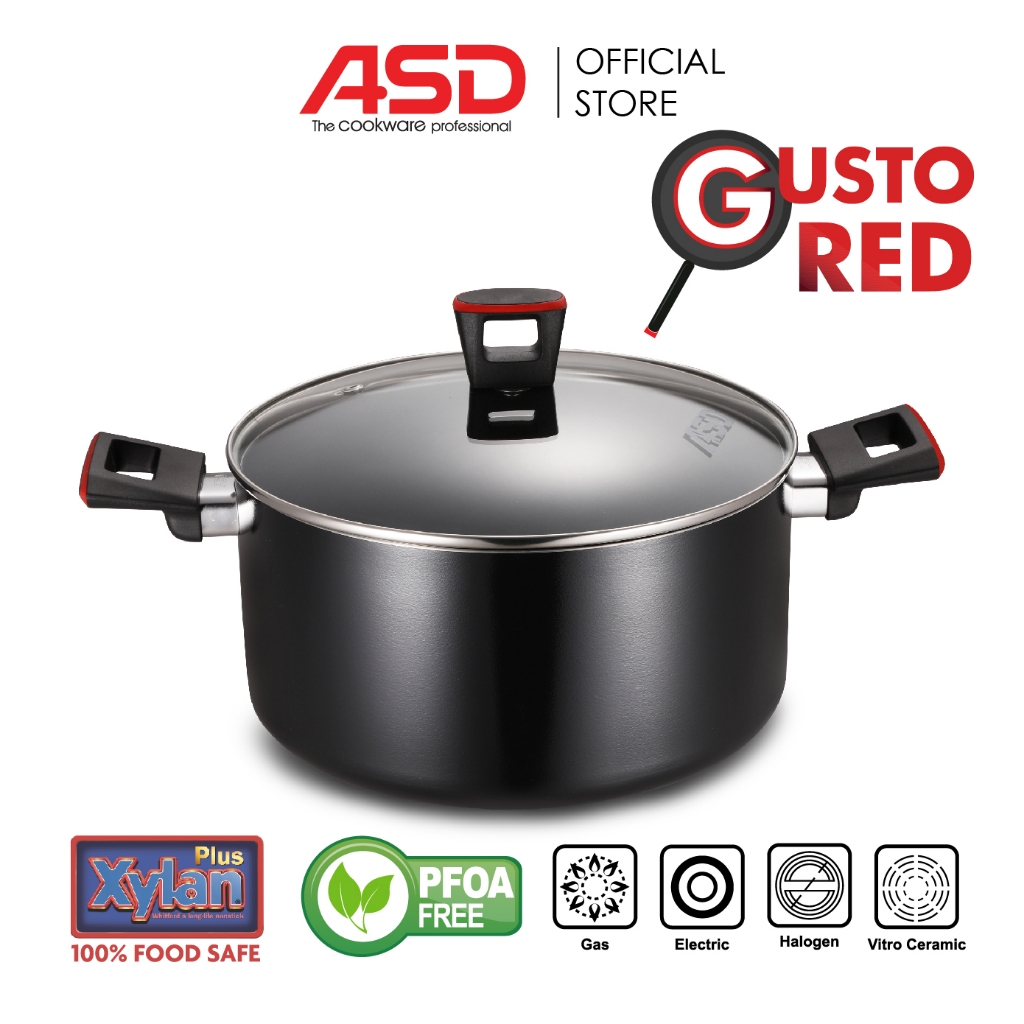ASD 24CM GUSTO RED STOCK POT / HP8724-RD | Shopee Malaysia