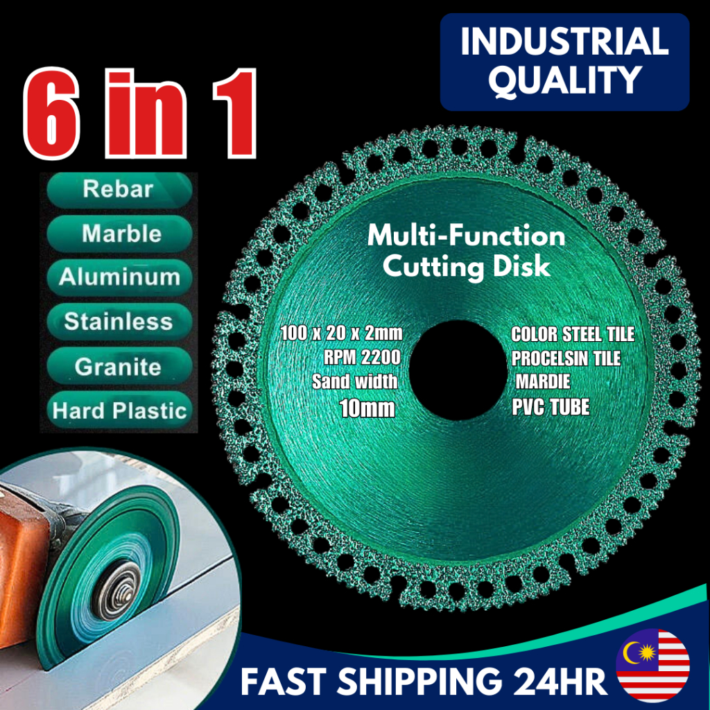 6 In 1 Diamond Cutting Disc Composite Multifunctional Saw Blade 100mm ...