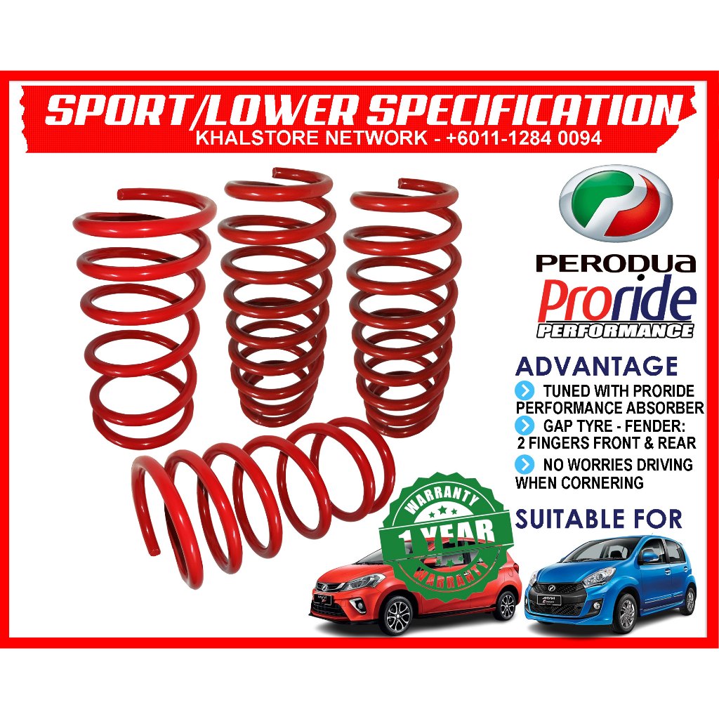Proride Myvi Best G3 Sport Spring Performance Old Icon New Myvi Advance ...