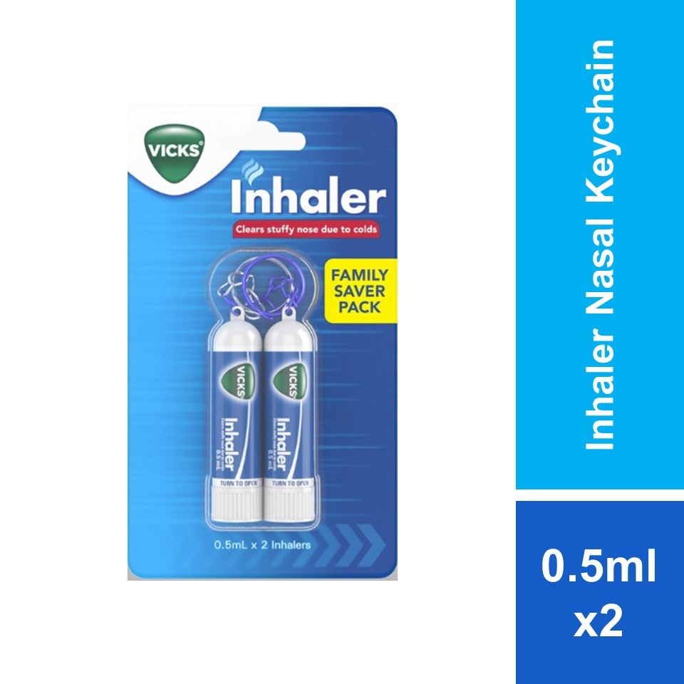 Vicks Inhaler Nasal Decongestant Keychain Value Pack, Fast Relief from ...