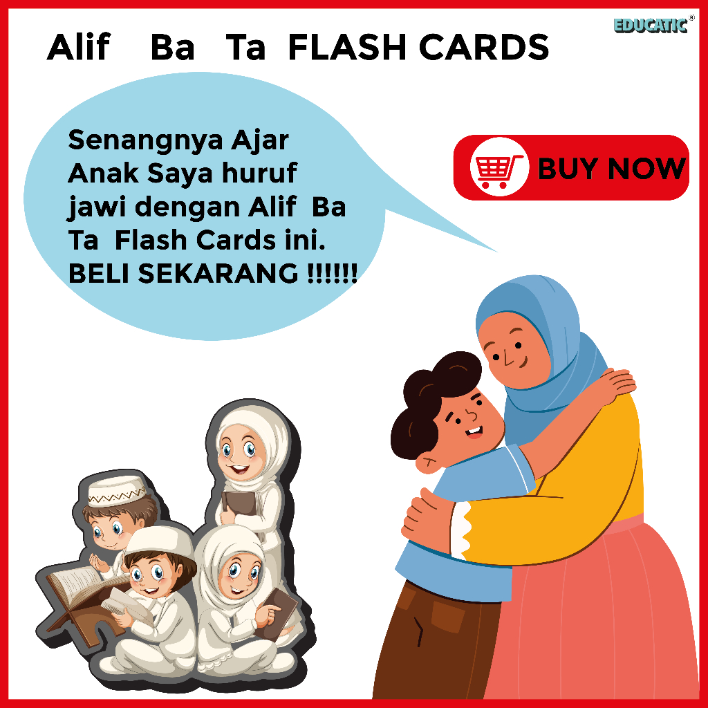 FC012_Alif Ba Ta Flash Card for Baby Belajar Jawi Cara Mudah Jawi ...