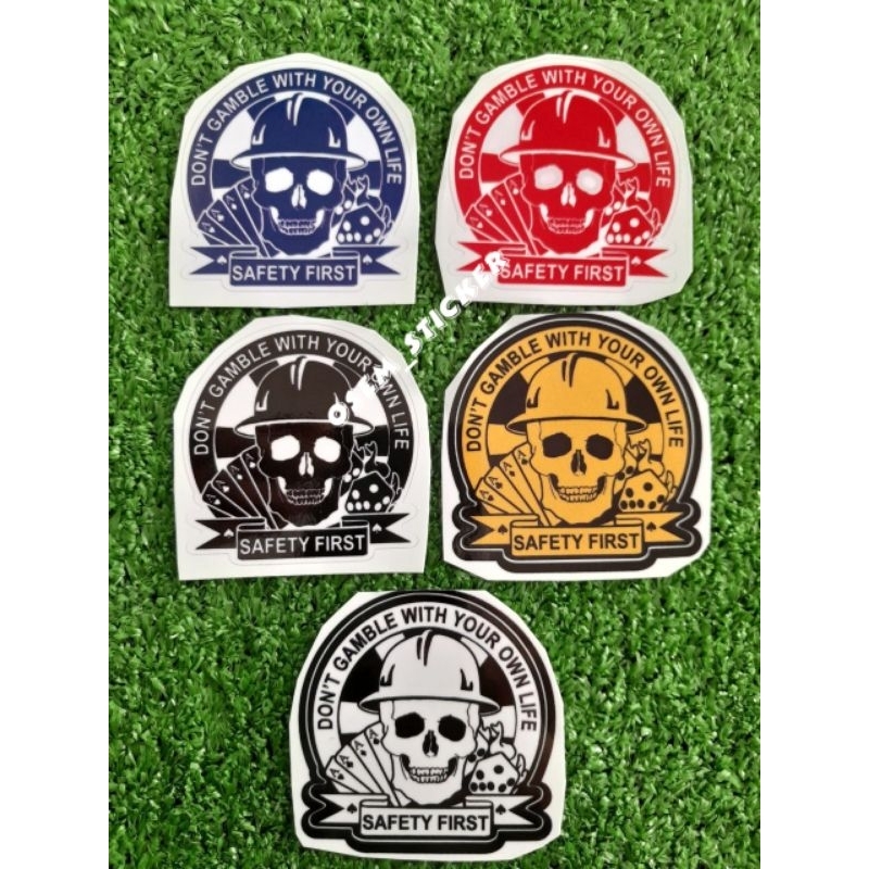 STICKER SAFETY HELMET SKULL/SCKULL/TENGKORAK | Shopee Malaysia