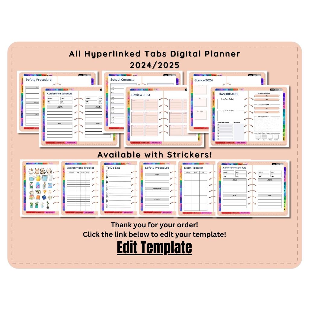 Teacher Digital Planner 2024 2025 Digital Planner | Notability Planner ...