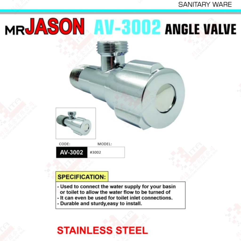 MR JASON BRAND ANGLE VALVE AV3002 | Shopee Malaysia