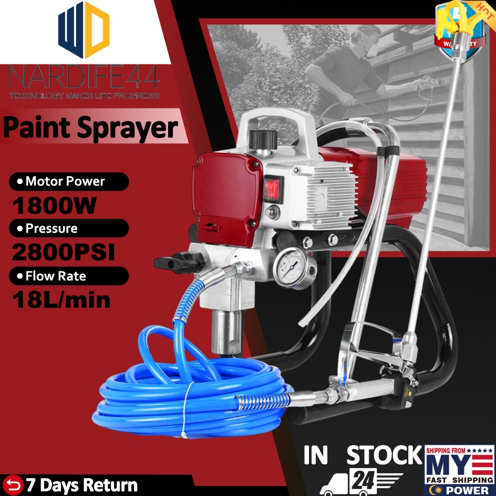 5-Year-Warranty 1800W High-pressure Airless Spraying Machine ...