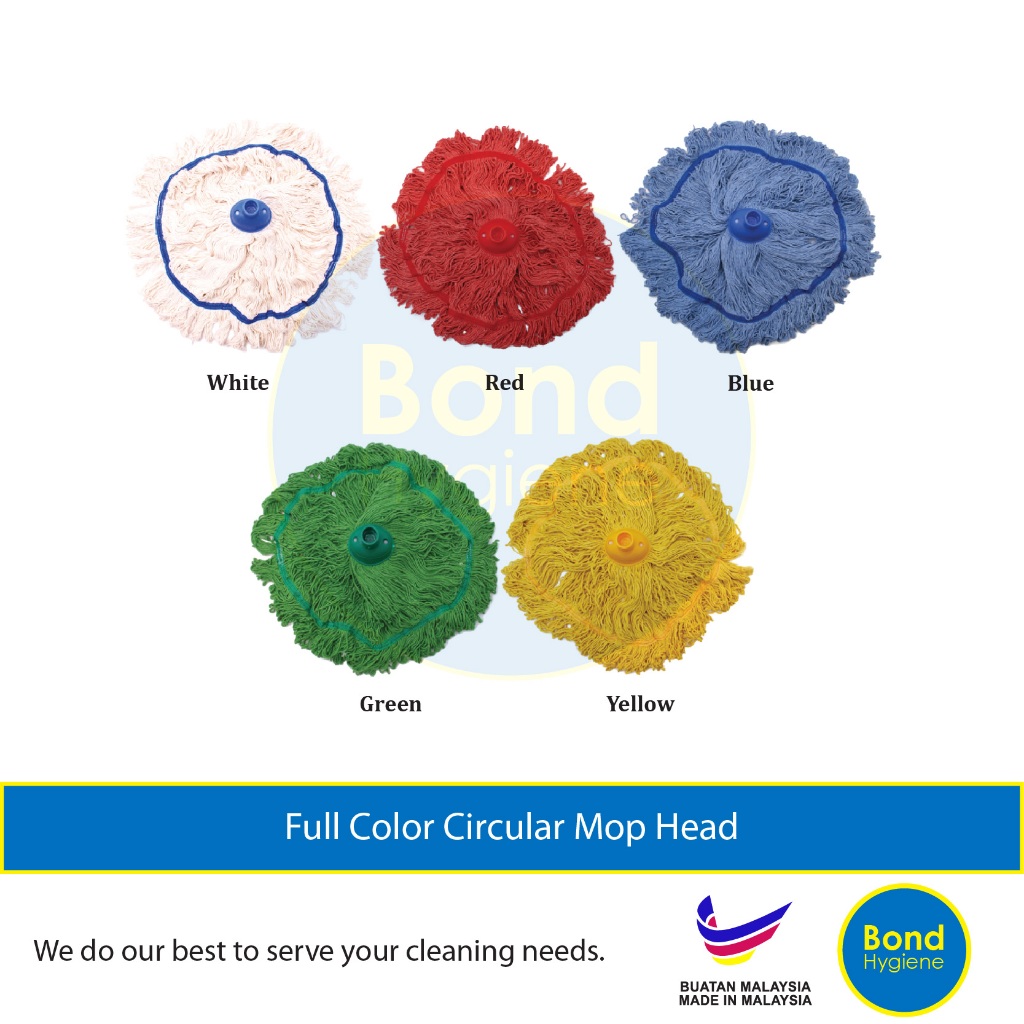 Kepala Mop Bulat Keliling Warna Penuh / Full Color Circular Mop Head ...