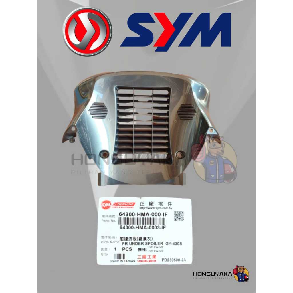 FRONT UNDER SPOILER GY-430S (GREY) FOR SYM VTS 200 ( 64300-HMA-000-IF ...