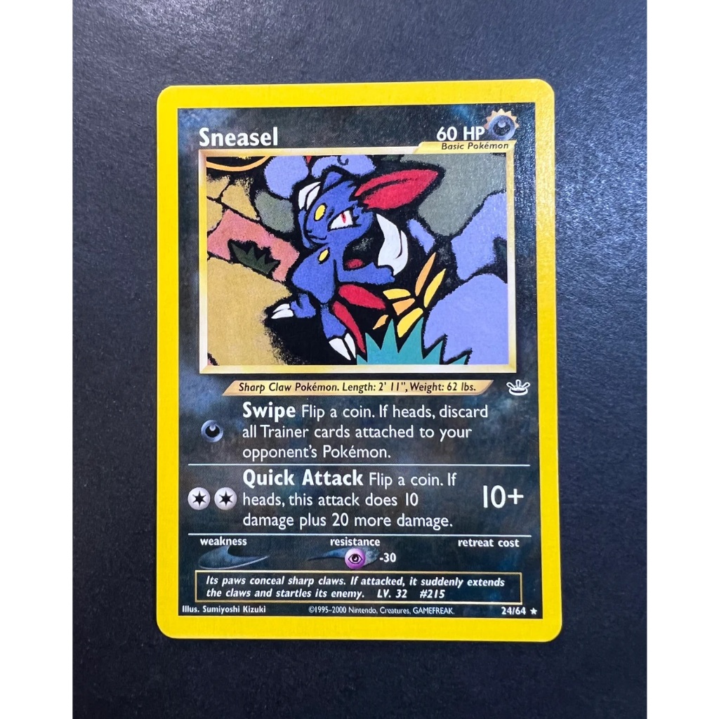Sneasel 24/64 25/111 Rare Neo Genesis Revelation Pokemon Card TCG ...
