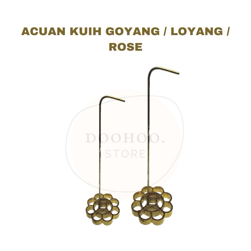 Acuan Kuih Loyang Tembaga / Kuih Rose / Kuih Goyang Rose cookies mould ...