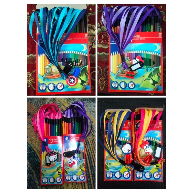 COLOUR PENCIL BERTALI(10mm) /SET ALAT TULIS BERTALI/ TALI SAHAJA ( 10mm ...