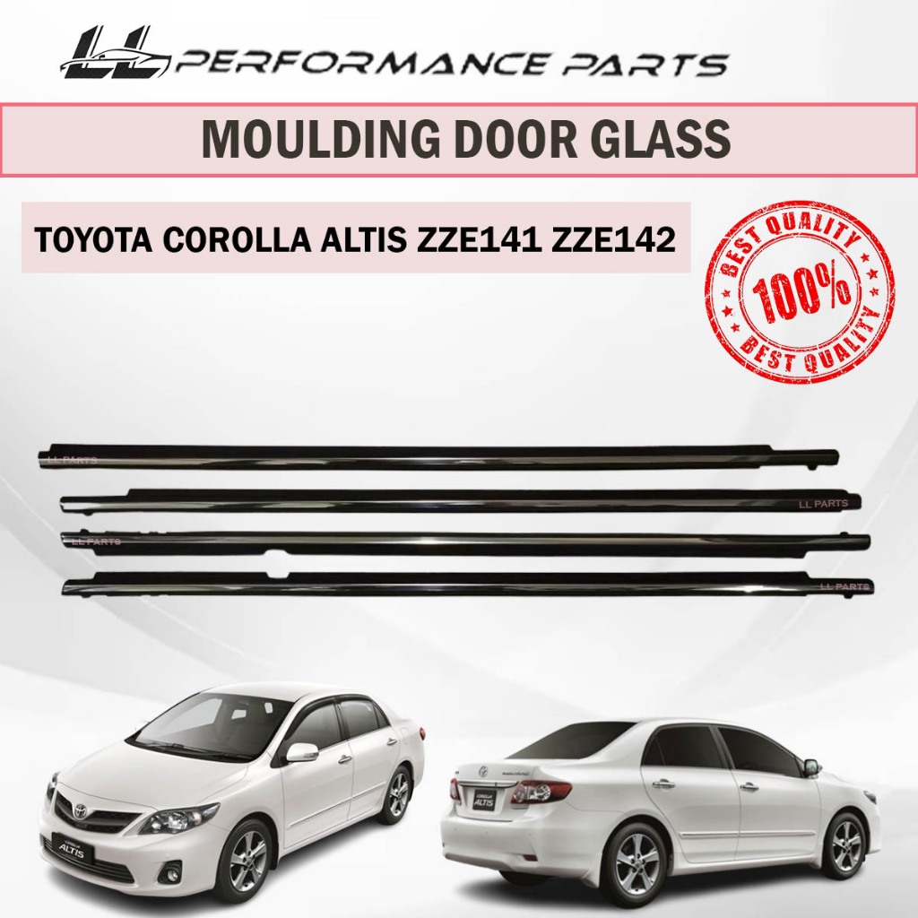 Toyota Corolla Altis ZZE141 ZZE142 2007-2013 Chrome Door Moulding ...